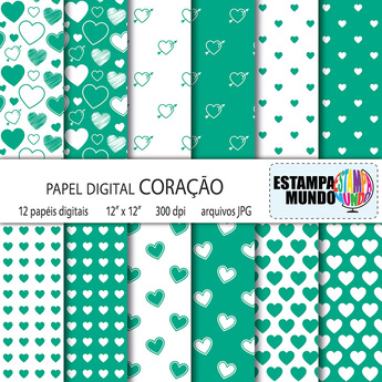 Papel Digital Marrom e Branco - Estampa Mundo - Estúdio Criativo