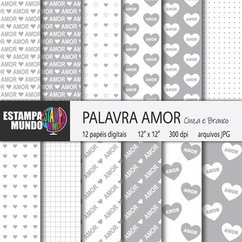 Papel Digital Turquesa e Branco - Estampa Mundo - Estúdio Criativo