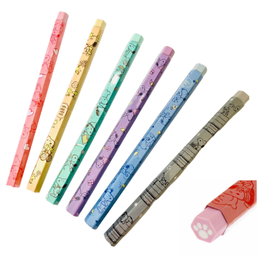 Borracha Hexagonal Long Eraser Peanuts Snoopy [Cor à Escolher ...